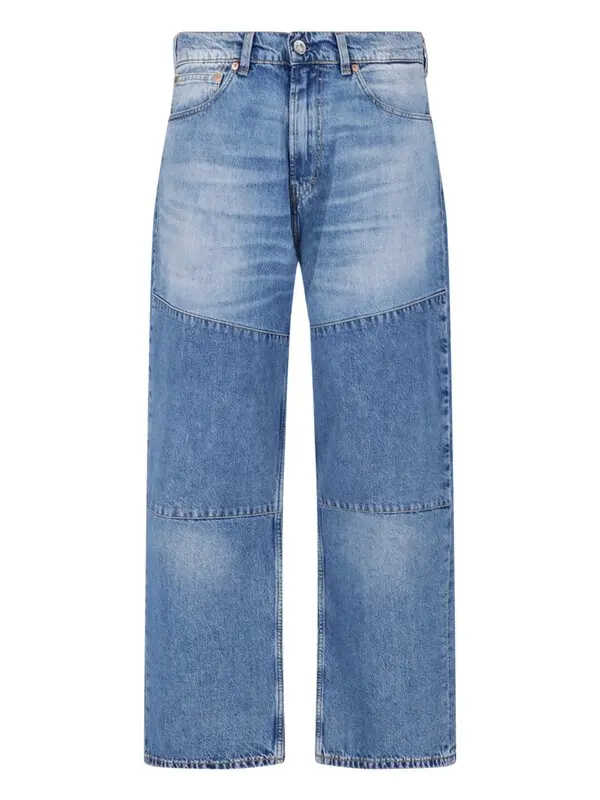 Our Legacy Patched Wide-leg Jeans - Blue