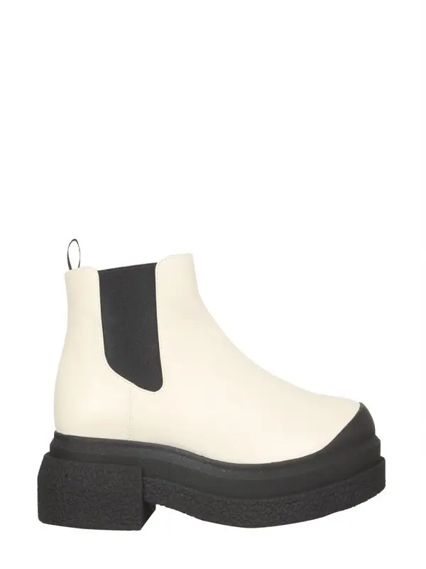 STUART WEITZMAN Platform Ankle Boots - Beige