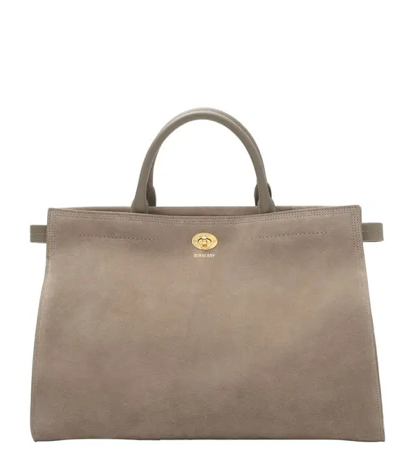 Burberry Medium Suede Cotswolds Tote Bag