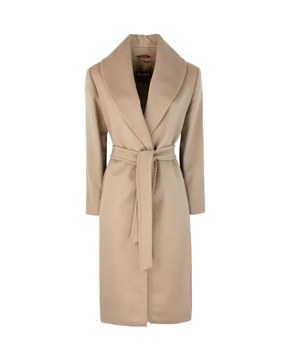 Max Mara Long Wrap Coat With Belt - Cammello