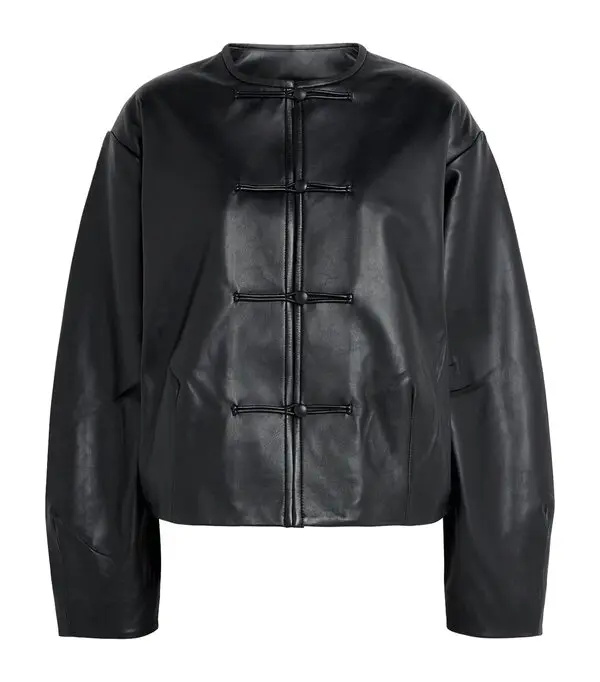ST. AGNI Cocoon Leather Jacket