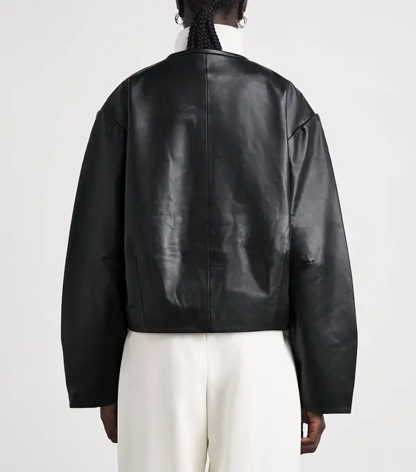 ST. AGNI Cocoon Leather Jacket