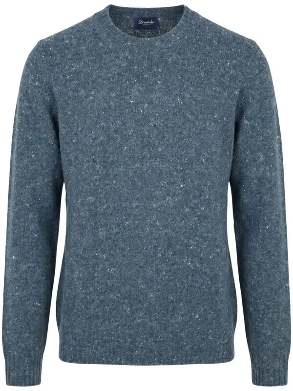 DRUMOHR 100% Lana Sweater - Navy