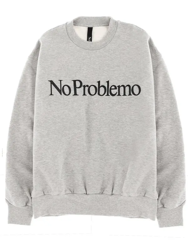 NO PROBLEMO Graphic Logo Crewneck Sweatshirt