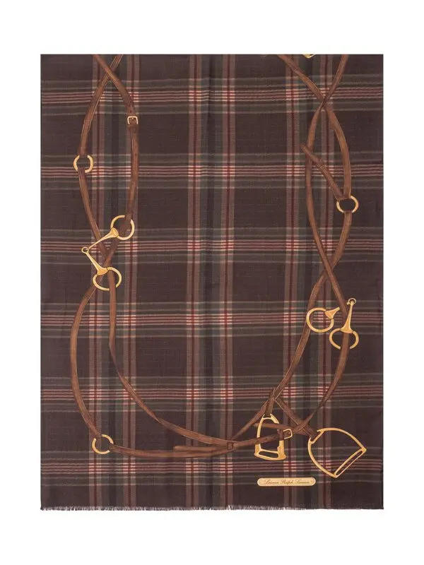 Ralph Lauren Belted Plaid Wrap Scarf