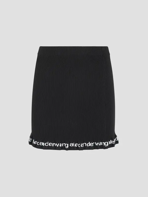 Alexander Wang Ribbed Mini Skirt With Logo