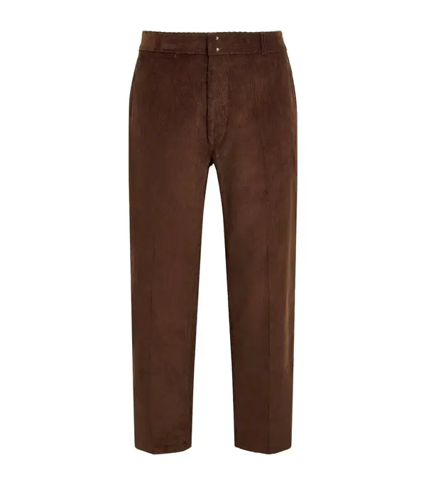 AMI Paris Cotton Corduroy Straight Trousers
