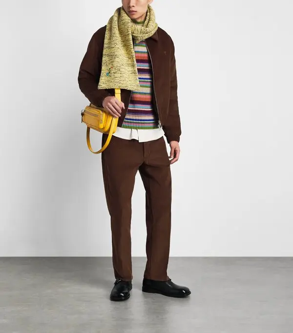 AMI Paris Cotton Corduroy Straight Trousers