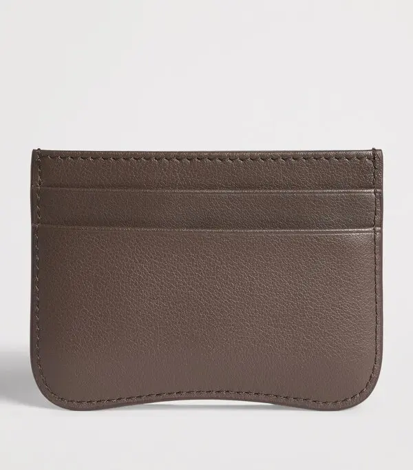 AMI Paris Grained Leather Paris Card Holder