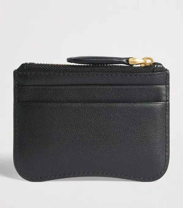 AMI Paris Leather Paris Zipped Card Holder