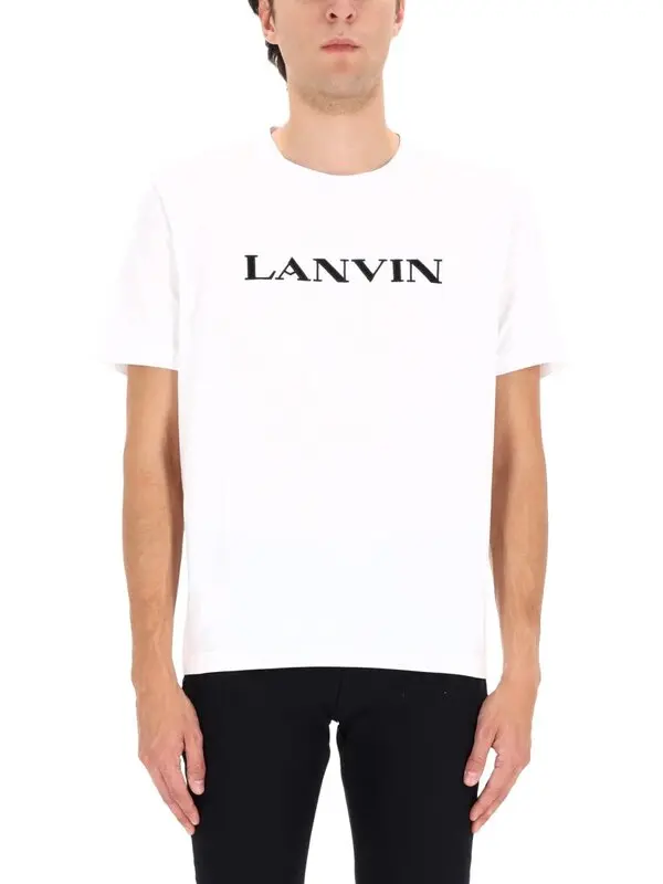 LANVIN Logo Print Cotton T-shirt - White