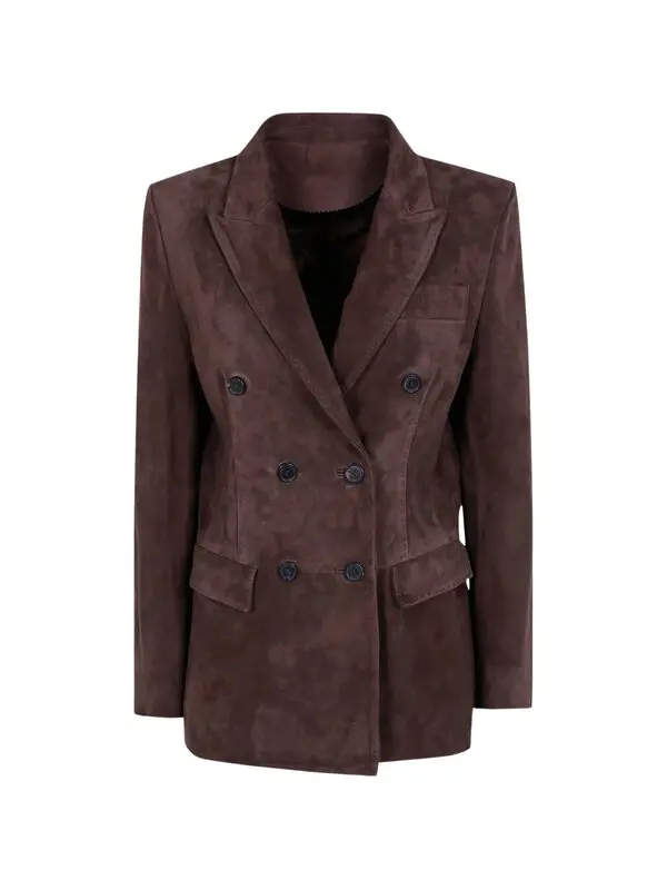Seventy 100% Calf Suede Jacket - Brown