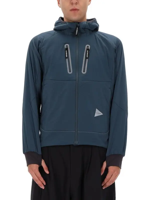 AND WANDER Hooded Insulated Zip Jacket