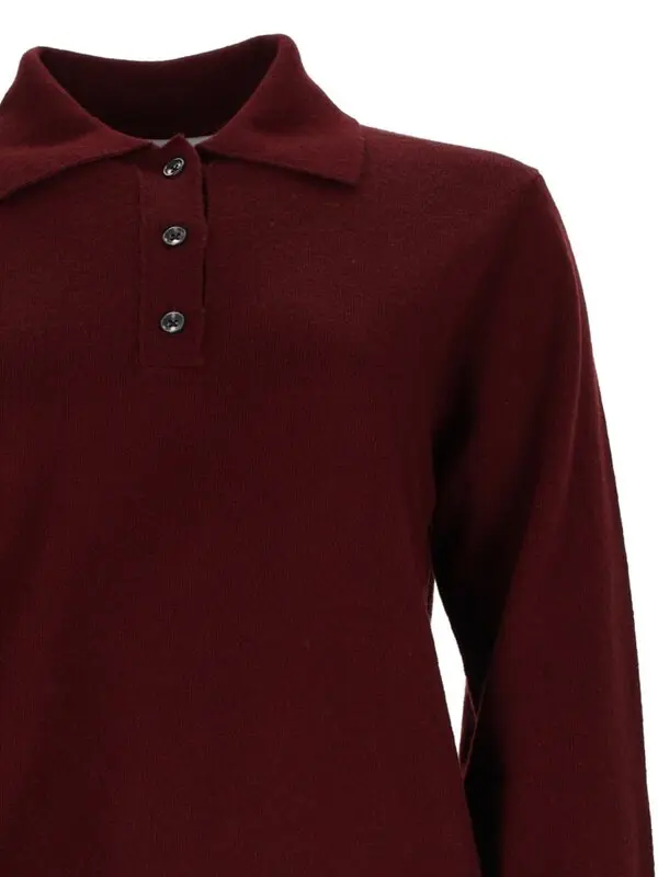 MAISON MARGIELA Virgin Wool Long Sleeve Polo Sweater