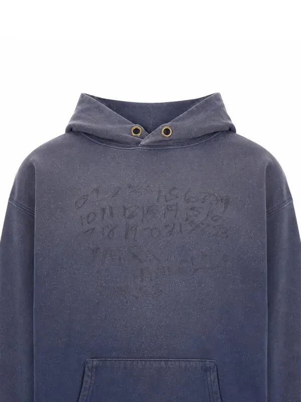 MAISON MARGIELA Distressed Graphic Hooded Sweatshirt