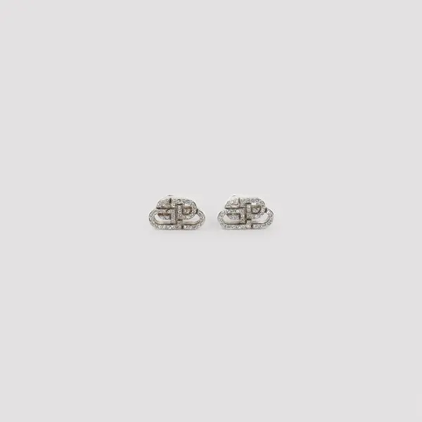 Balenciaga Earrings With Logo - Metallic