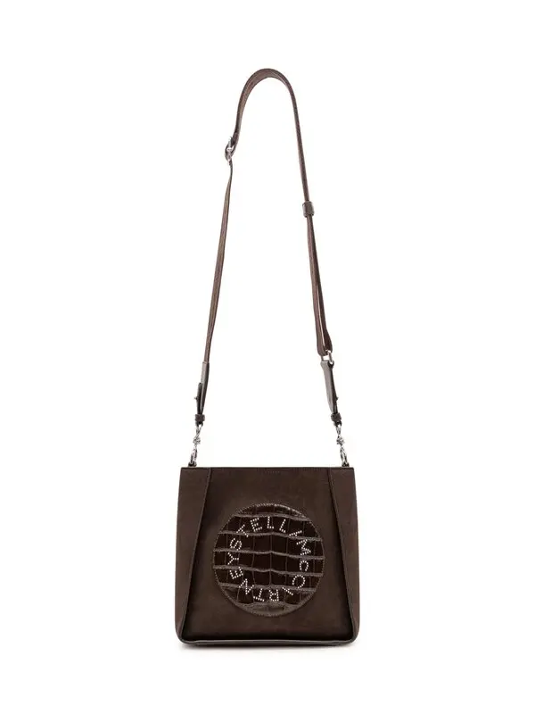 Stella McCartney Logo Crossbody Handbag - Coffee