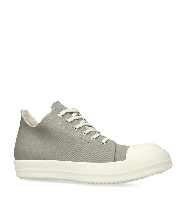 Rick Owens Denim Low-top Sneakers - Beige
