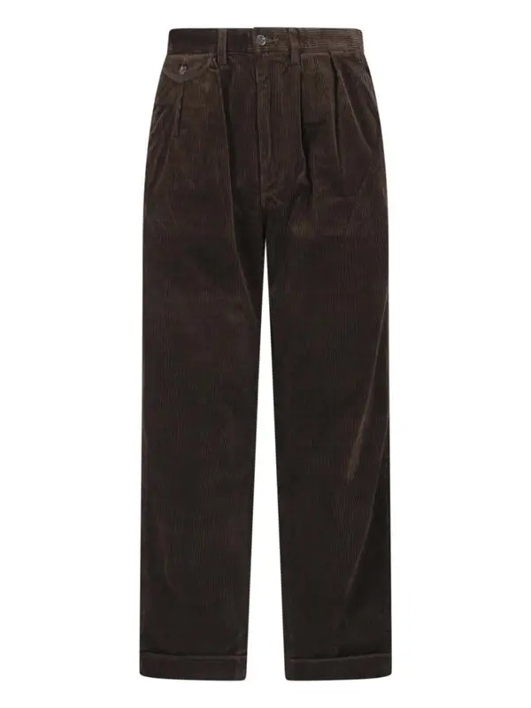Polo Ralph Lauren Corduroy Pleated Trousers - Brown