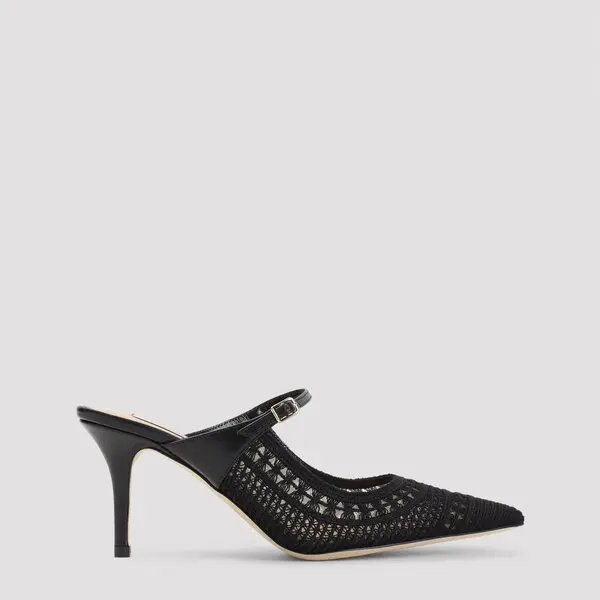 ARTEANA Trieste 75 Flat Croquet Mesh Mules - Black