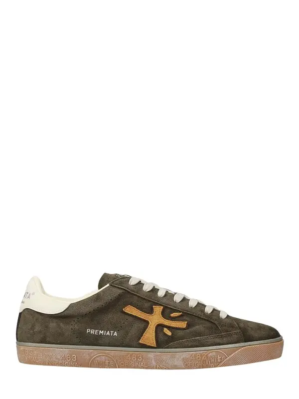 Premiata Steven Calf Leather Sneakers - Green