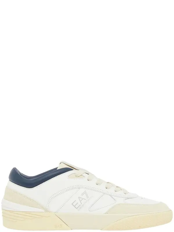 EA7 100% Bovine Leather Sneakers For