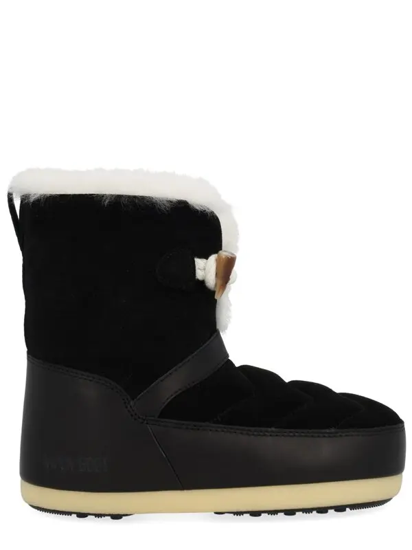 Moon Boot Shearling-lined Winter Boots - Black