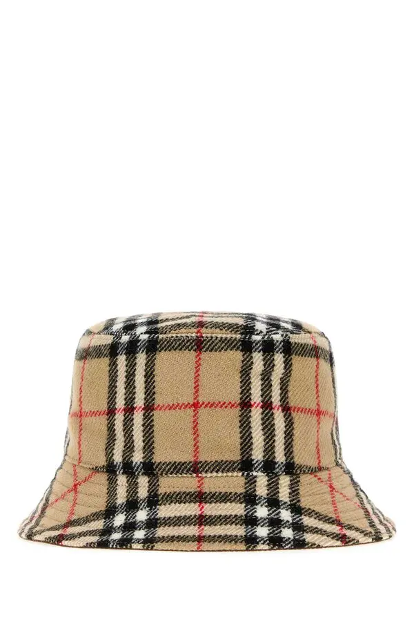Burberry Embroidered Wool Reversible Bucket Hat