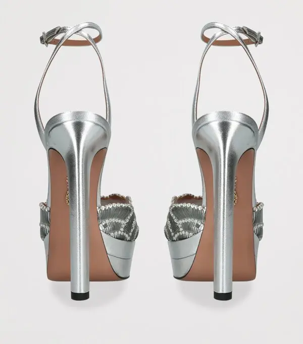 AQUAZZURA Leather Ce Soir Heeled Sandals 130