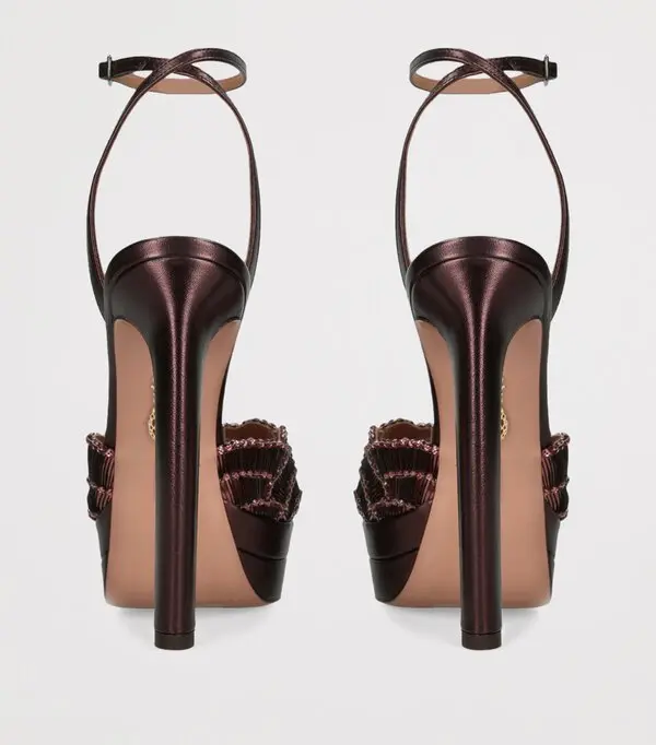 AQUAZZURA Leather Ce Soir Heeled Sandals 130