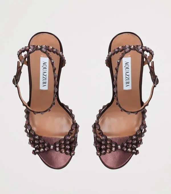 AQUAZZURA Leather Tequila Sandals 85