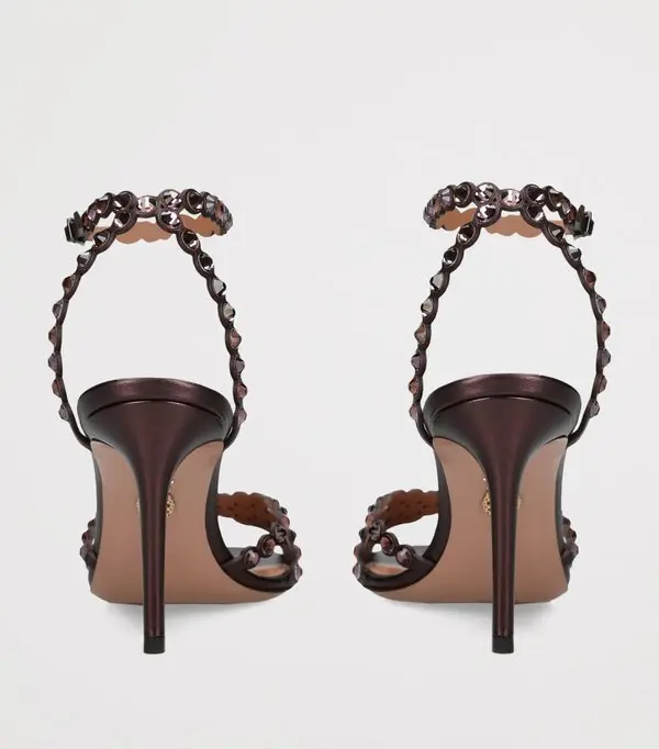 AQUAZZURA Leather Tequila Sandals 85