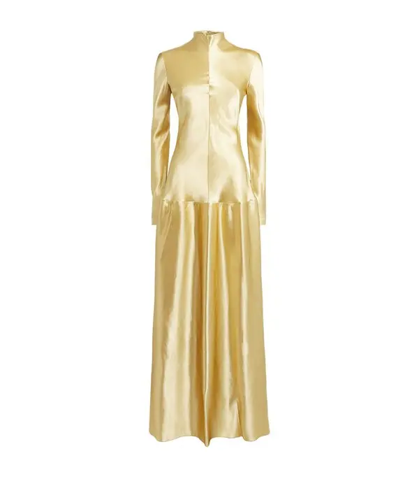 FFORME Satin Mila Maxi Dress - Beige