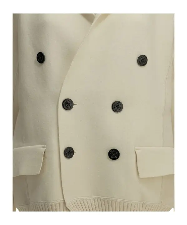 Sacai Double-breasted Hooded Coat