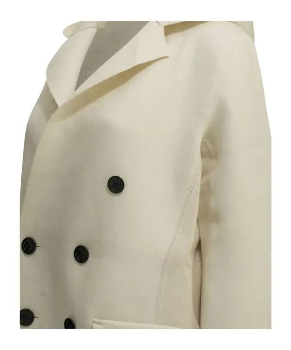 Sacai Double-breasted Hooded Coat