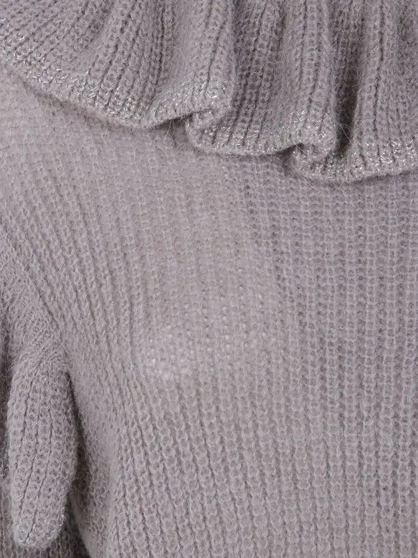 TWINSET Mastice Ruffled Knitted Sweater