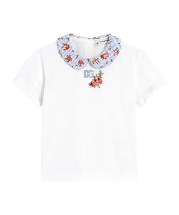 Dolce & Gabbana Floral-print Collar Top
