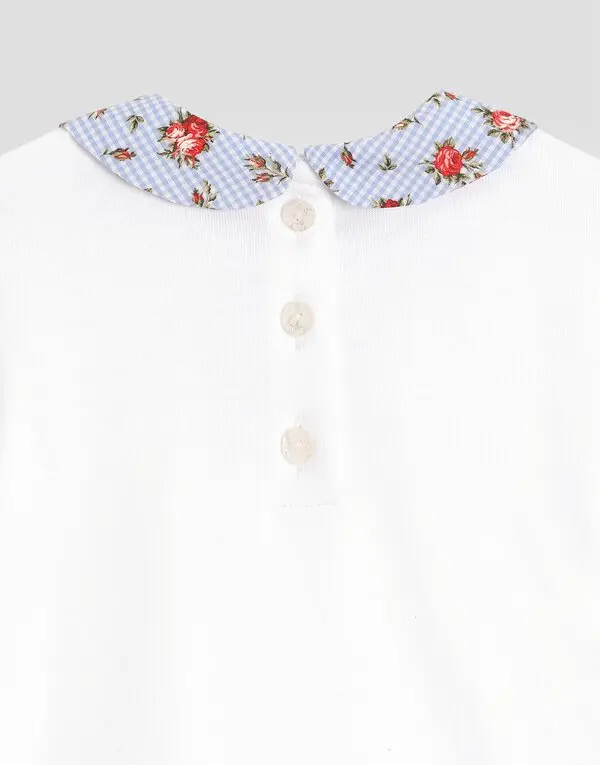 Dolce & Gabbana Floral-print Collar Top