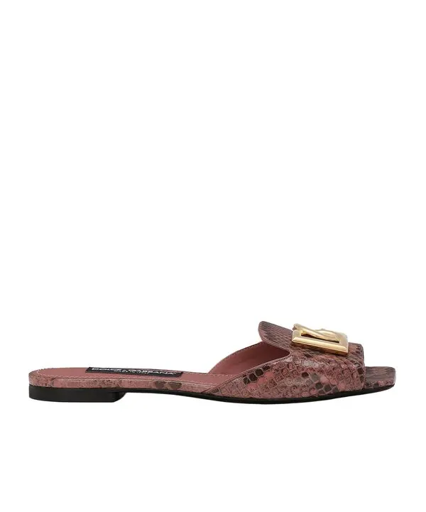 Dolce & Gabbana Python Skin Sliders