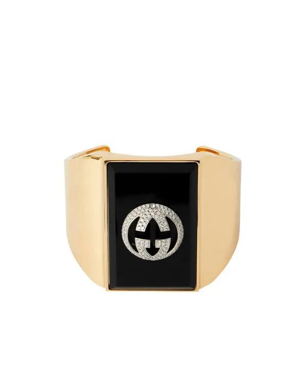 Gucci Color-block Wide Bracelet - Gold