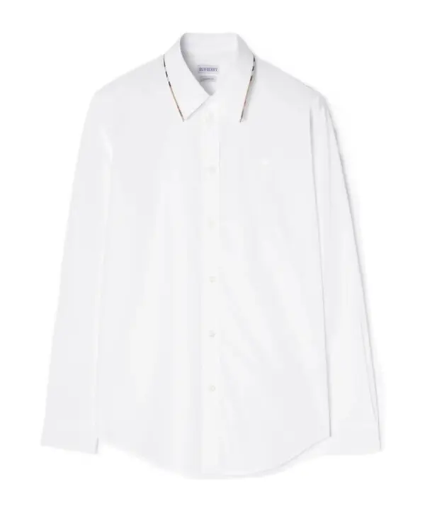 Burberry Check Trim Long Sleeved Shirt