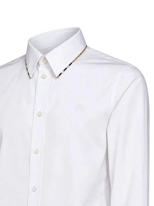Burberry Check Trim Long Sleeved Shirt