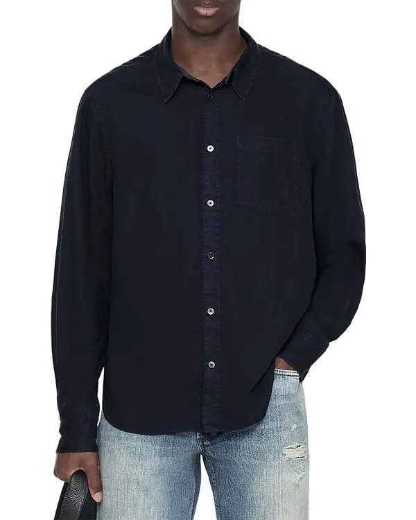 ALLSAINTS Ward Long Sleeve Shirt - Pitched Blue