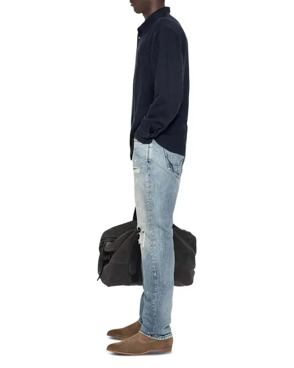 ALLSAINTS Ward Long Sleeve Shirt - Pitched Blue