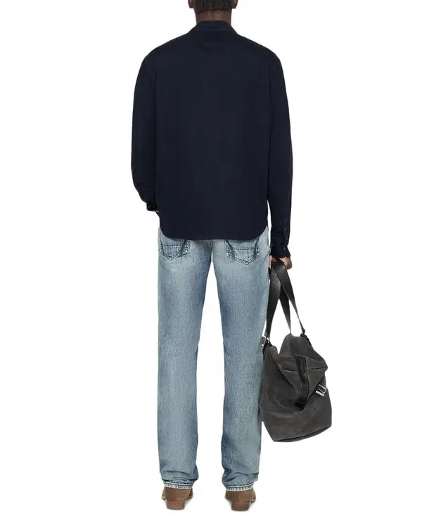 ALLSAINTS Ward Long Sleeve Shirt - Pitched Blue