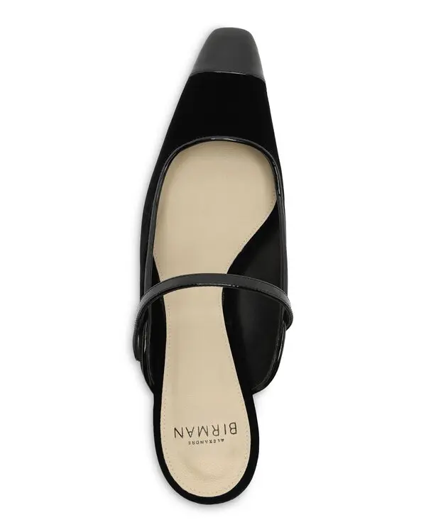 ALEXANDRE BIRMAN Tita Wave 60 Velvet & Patent Leather Mules