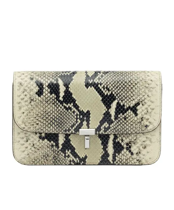 TOTEME T Lock Embossed Shoulder Bag