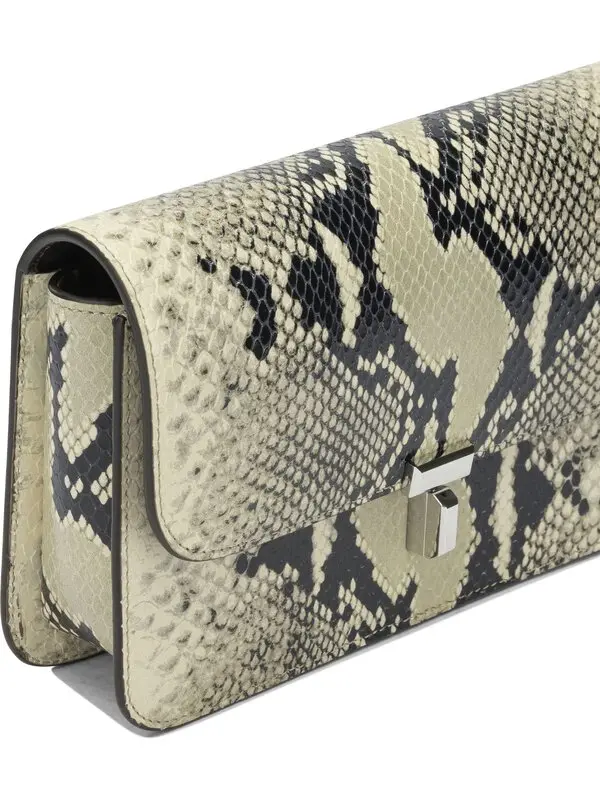 TOTEME T Lock Embossed Shoulder Bag