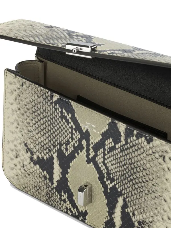 TOTEME T Lock Embossed Shoulder Bag