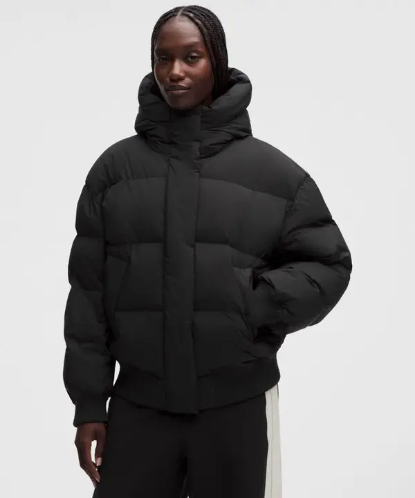 Lululemon Wunder Puff Bomber Hoodie - Black